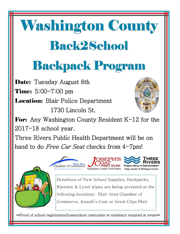 Arlington Public Schools - Washington County Back2School Backpack Program